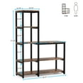 TribeSigns 5-Tier Ladder Corner Bookshelf, 8 Shelves Display Rack ...