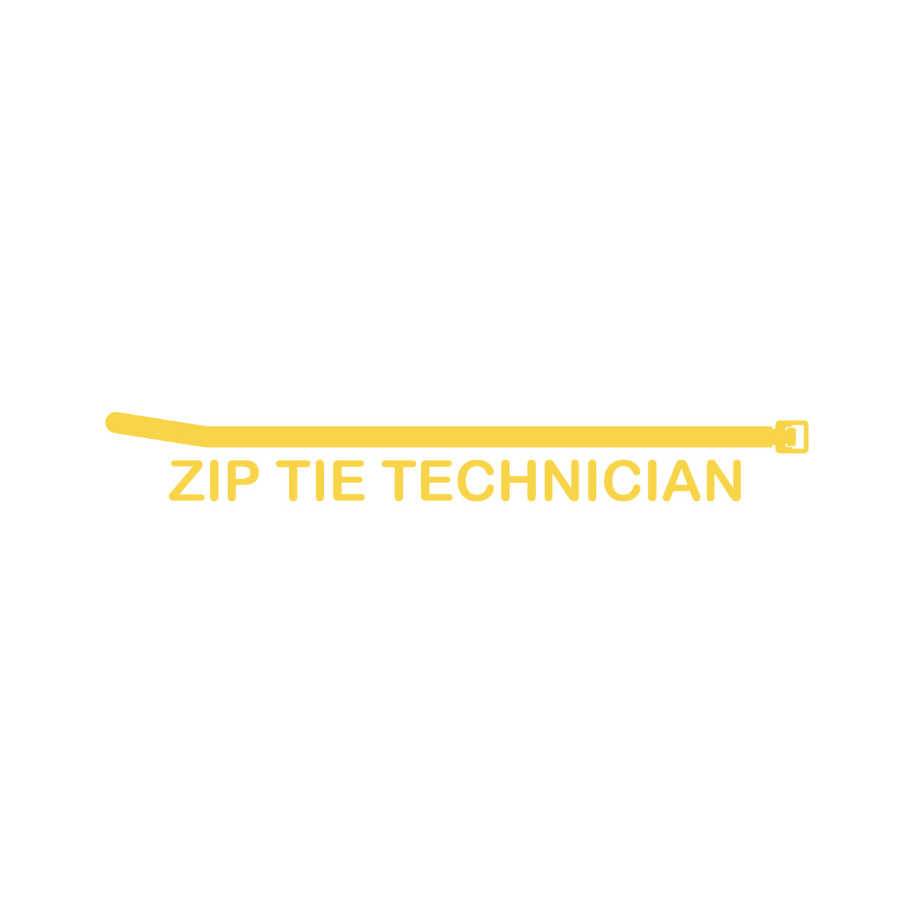 Zip Tie Technician Sticker Decal Die Cut - Self Adhesive Vinyl ...