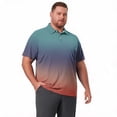 Trgacdwlo XL-8XL Big and Tall Mens Golf Shirt Gradient Quick Dry Mens ...