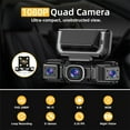 4 Channel 360° WiFi Dash Cam – Front, Rear, Inside Car DVR with App ...