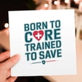 3drose, Born to Care, Trained to Save Funny Text, Red Heart. Artsy ...