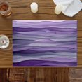 Abstract Art Wave Placemats Set of 2 Watercolor Purple Place Mats ...