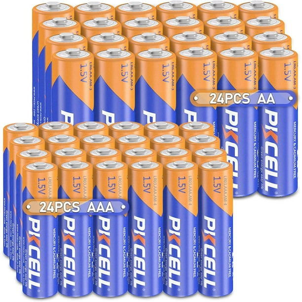 AA and AAA Batteries Combo Pack,1.5V High Performance Disposable 24 ...