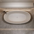 71'' Freestanding Bathtub Resin Stone Soaking Bathtub Solid Surface ...
