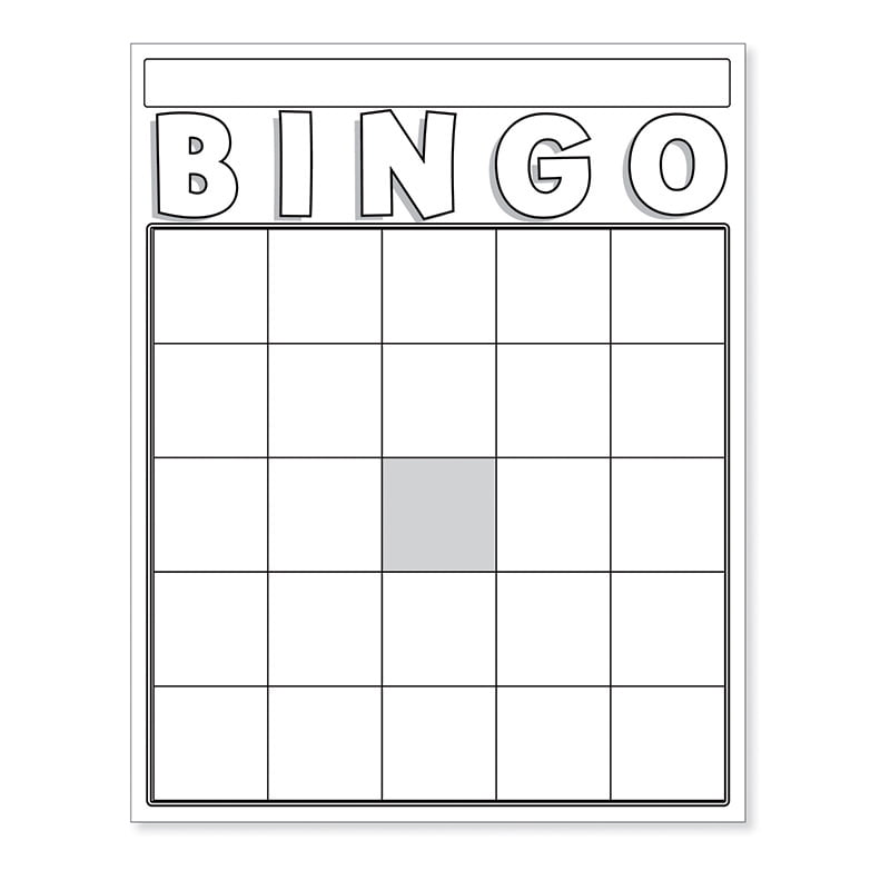 Blank Bingo Cards, White, 7-1/2" x 8-3/4", Pack of 36 | Bundle of 10 ...