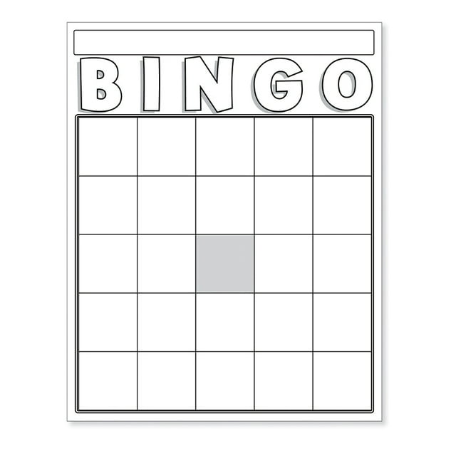 Blank Bingo Cards, White, 7-1/2" x 8-3/4", Pack of 36 | Bundle of 10 ...