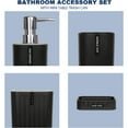Cerbior 4 Piece Bathroom Accessories Set With Soap Dispenser Dish