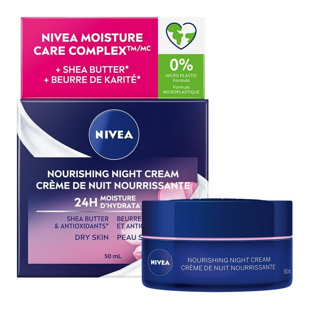 NIVEA Nourishing Night Cream 24H Moisture for Dry Skin, 50 mL - Walmart.ca