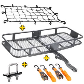 CURT 18112 50 x 30-1/2-Inch Black Aluminum Hitch Cargo Carrier with ...