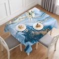 Marble Texture Watercolor Blue Table Cloth 52x70in, Waterproof ...