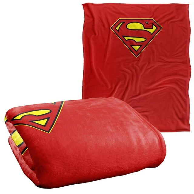Superman Blanket, 50' x 60', Superman Cape Full Color Logo Silky Touch ...