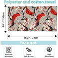 Red Cardinal Hand Towels Set of 2,Bird Cherry Blooming Fingertip Towel ...