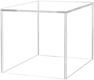 3" Acrylic Display Riser Box With One Open Side Versatile Clear Square ...