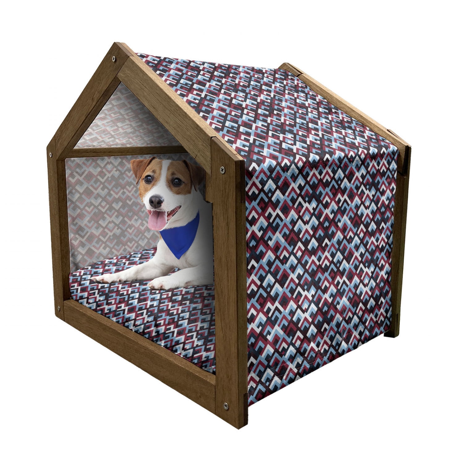 Abstract Pet House, Geometric Triangle Shaped Modern in Gradient Tones ...