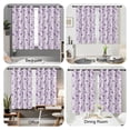 Butterfly and Floral Purple Pattern Blackout Curtains,Triple Weaved ...