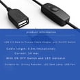 ANXPTIME USB Cable 50/100cm USB 2.0 A Male to A Female Extension ...