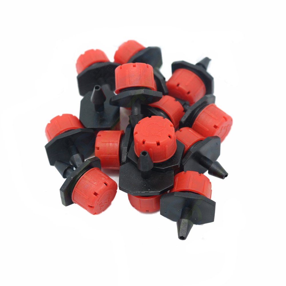 100pcs Plastic Adjustable Emitter Dripper Micro Drip Irrigation ...