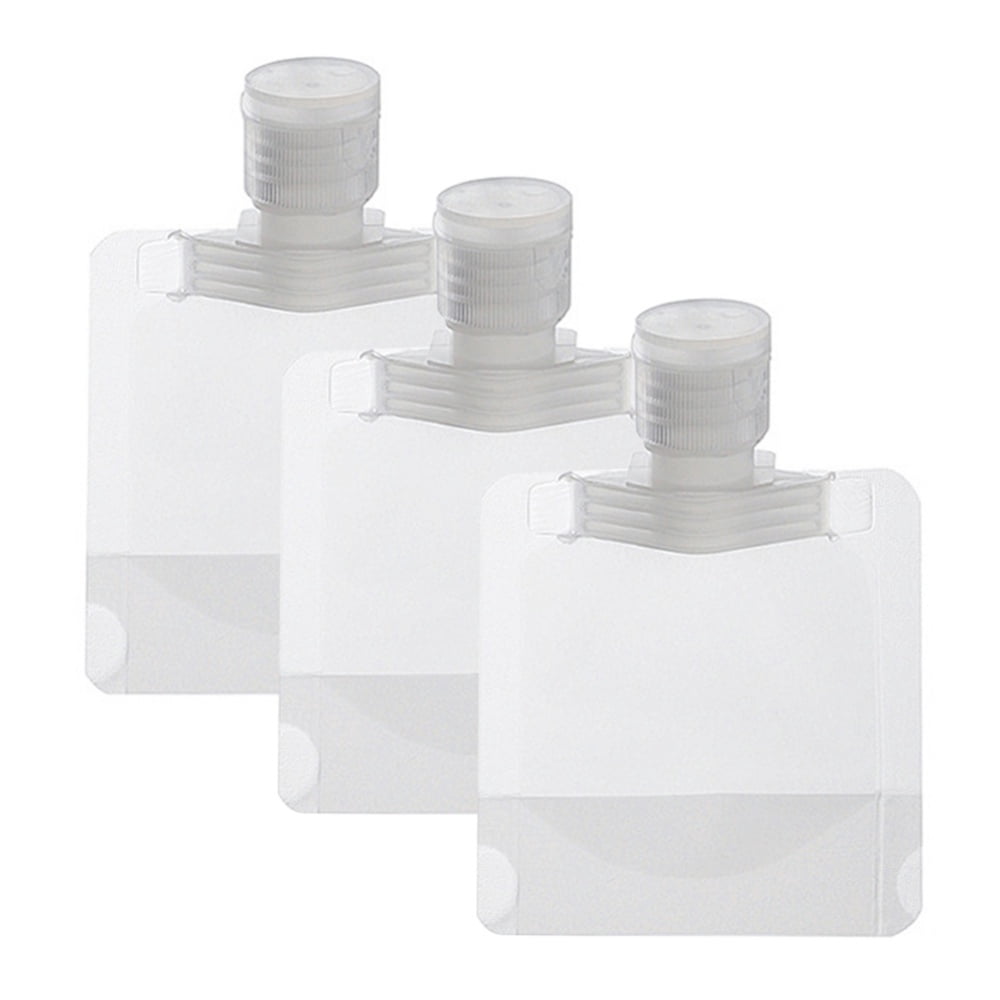 3pcs Transparent Clamshell Packaging Bag, 30ml Plastic Stand Up Spout ...