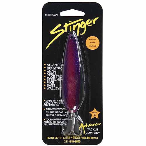 Stinger Advance Tackle Spooner 3.75 In. Fishing Lure, Purple, Fishing ...