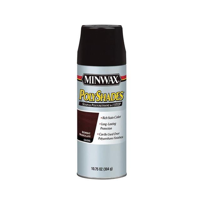 Minwax 1609163 10.75 oz PolyShades Bombay Mahogany Gloss Spray Stain ...
