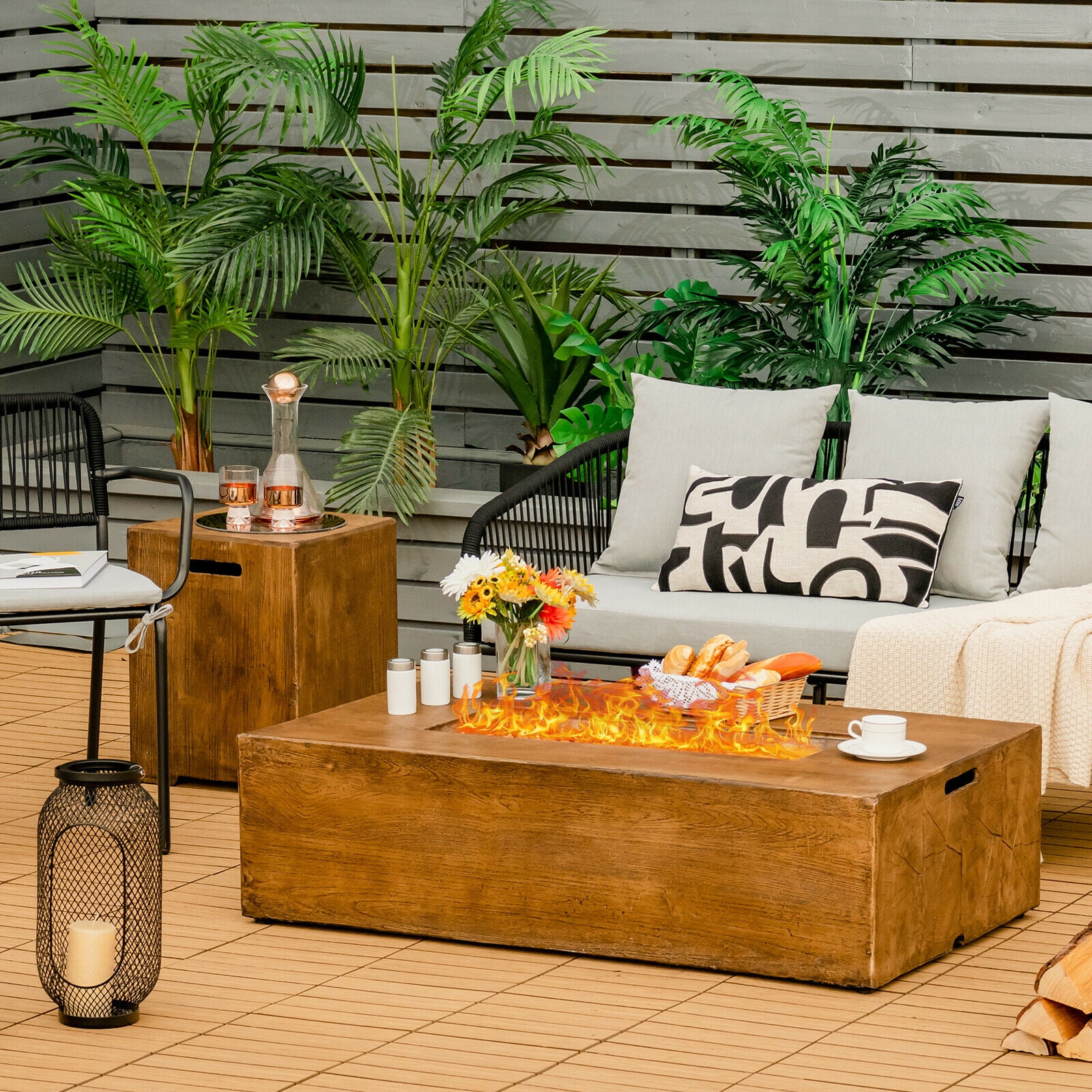 Click here for Gymax 48x27 50 000 Btu Propane Fire Pit Table Set... prices