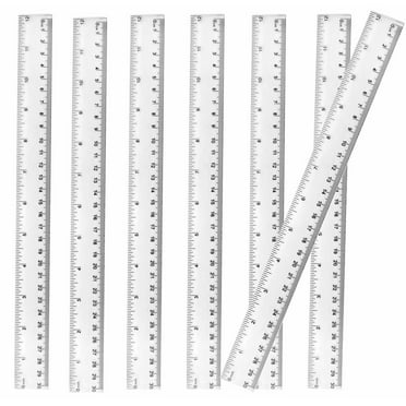 BAZIC Plastic Ruler 12" (30cm) w/ Handle Grip, Assorted Color, 6-Pack ...