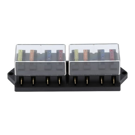 Fuse Box, 8 Way Transparent Car Fuse Holder With Push Latch System For ...