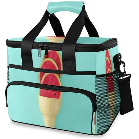Cooler Bag, Watermelon Ice Cream On Pastel Blue 15l Large Insulated ...