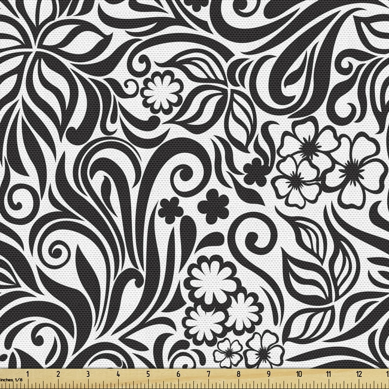 Black And White Scroll Pattern