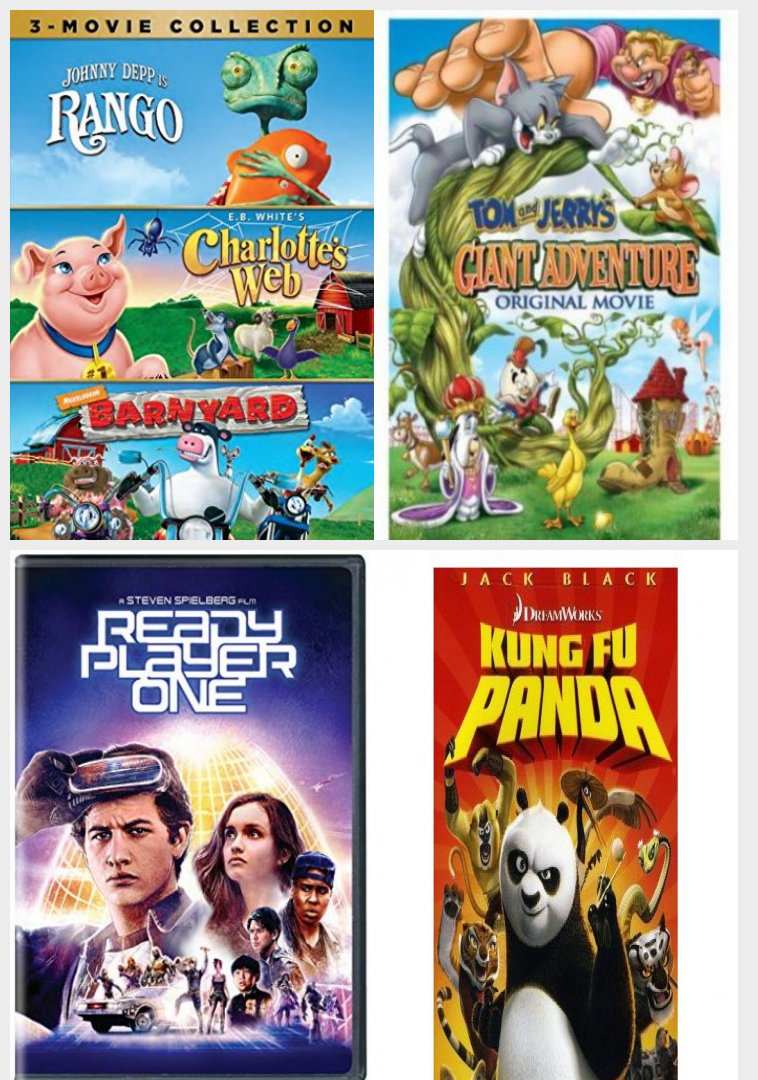 Children's 4 Pack DVD Bundle: Rango / Charlottes Web / Barnyard 3-Movie ...