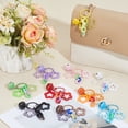 10Pcs 10 Colors Zinc Alloy Keychains Star with Acrylic Mixed Color 73mm ...
