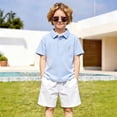 CUZIBR Toddler Baby Boys Polo Shirts Short Sleeve Button Down Color ...