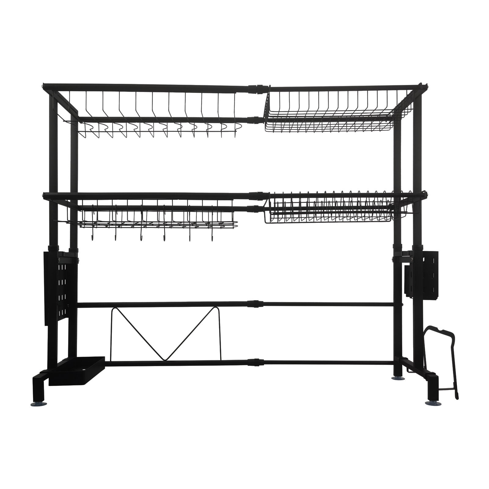 Techtongda Double layer Scalable Drying Rack Drainer Shelf Cutlery ...