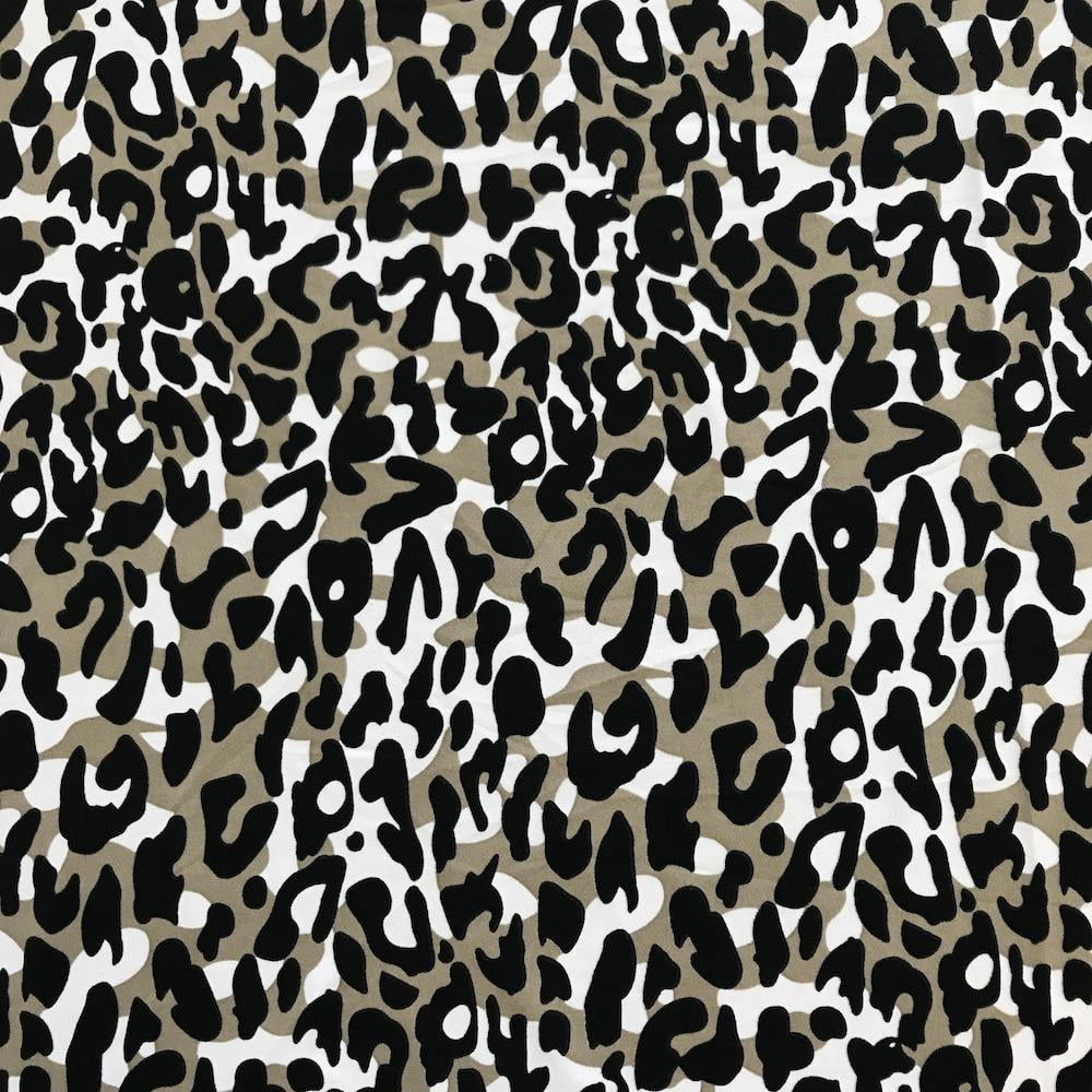 ITY Fabric Jaguar (19-1) Print Polyester Lycra Knit Jersey 2 Way ...