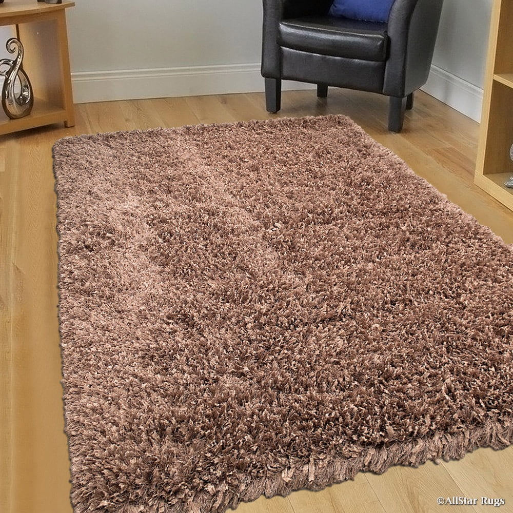Allstar Lavender Solid Thick Modern Shaggy Area Rug (4' 11" x 6' 11 ...