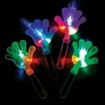 Fun Express 5 1/2" x 11" Bulk 48 Pieces Large Light-Up Plastic Hand ...