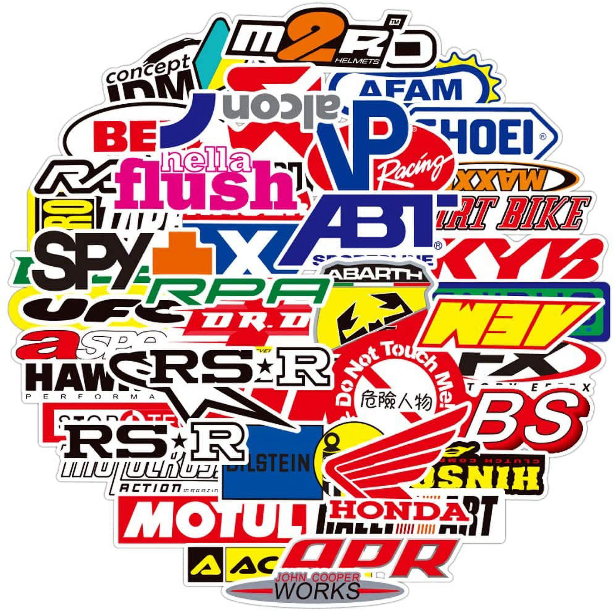 100 Pcs Car Sticker & Moto Modified Brand Logo Series Sticker Pack ...