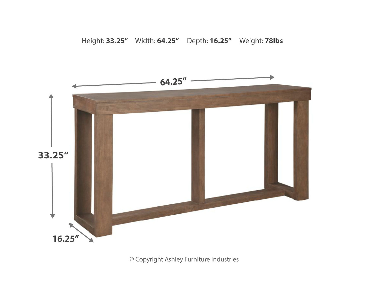 Sofa Console Table Height | Baci Living Room