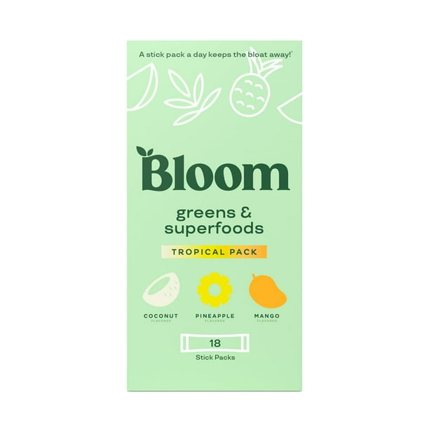 Suplemento Bloom Nutrition Superfood Greens en polvo, 18 porciones ...