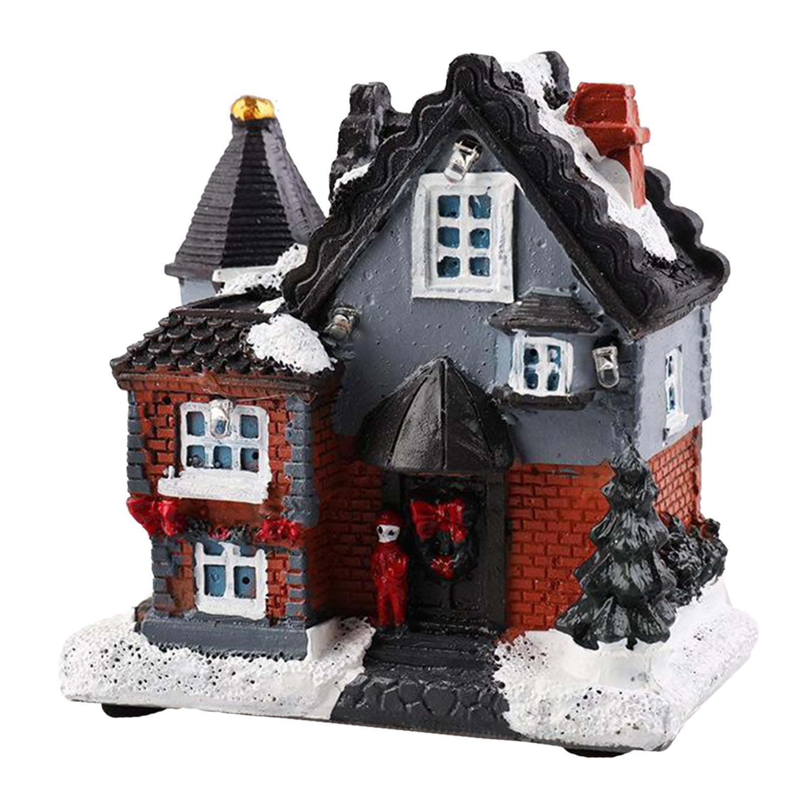 Battery Operated LED Light Up Christmas House Village, Home Desktop ...