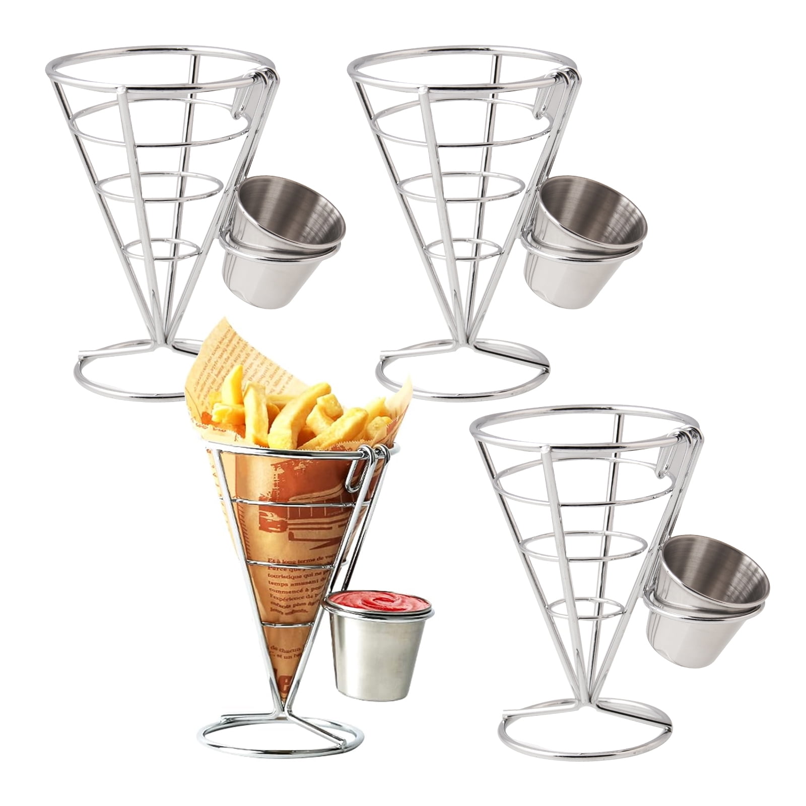 Click here for Rulline 4pcs French Fry Holder French Cone French... prices