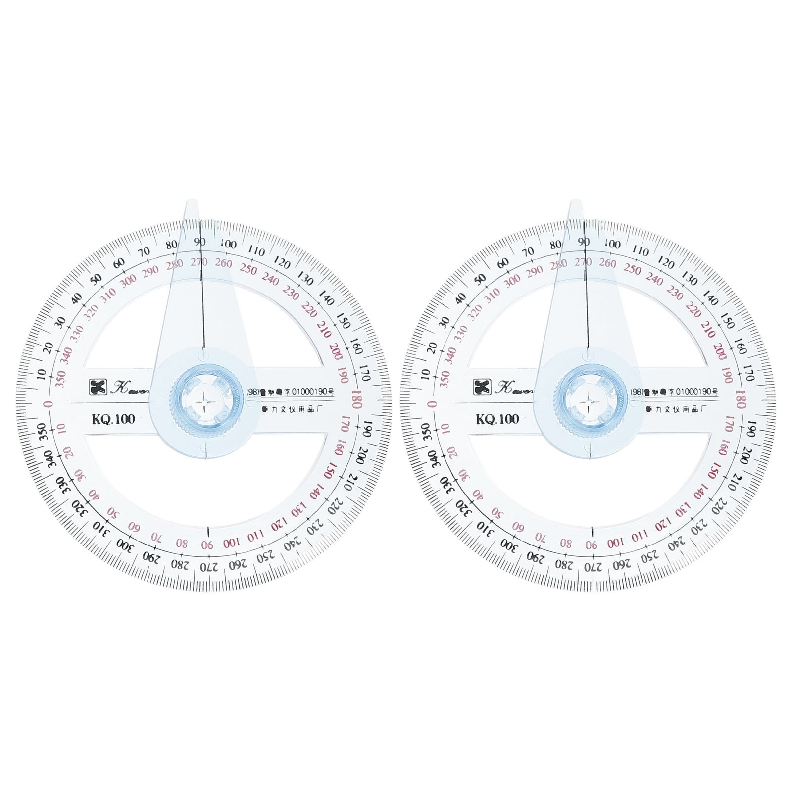 2Pcs 360 degree Circle Protractor For Primary School Students 2pcs-360-degree-circle-protractor-for-primary-school-students