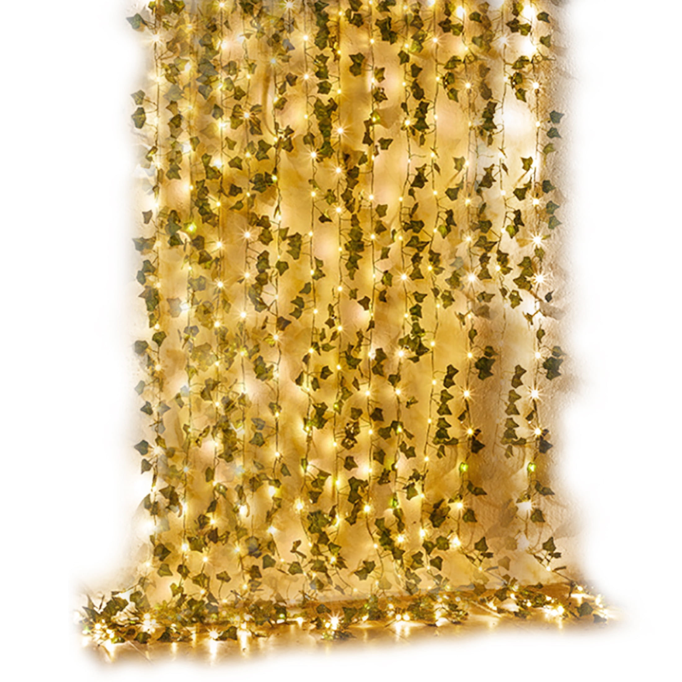 EUBUY LED Artificial Ivy Leaf Plants Window Curtain Lights Fairy Fake ...