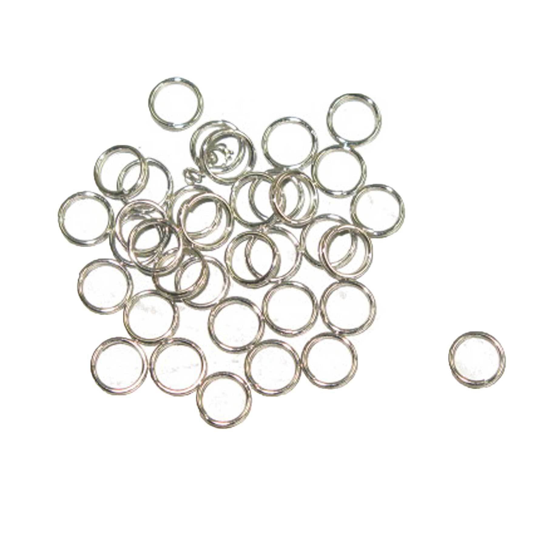 Metal Split Rings Nickel Color 100 Pack - 6 Sizes (7mm) - Walmart.com