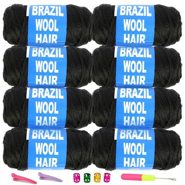 Brazilian Wool Hair Yarn for Braids 100% Brazilian Wool Hair Acrylic ...