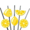 Big Dot of Happiness So Fresh - Lemon - Paper Straw Decor - Citrus ...