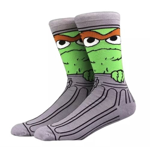 Oscar the Grouch Cartoon Socks, Fun Novelty Mens/Womens Crew Character ...