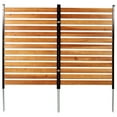 Fehomix 60”H Wooden Privacy Fence Screen (2-Panel), Solid Wood AC Unit ...