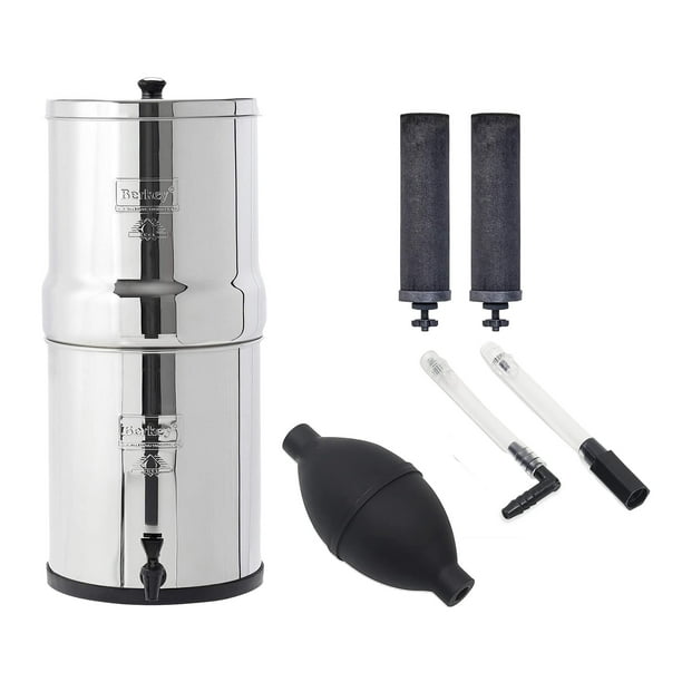 Travel Berkey Gravity-Fed Water Filter with 2 Black Berkey Purification ...