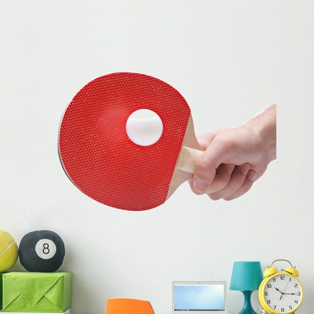 Table Tennis Player White Wall Mural Decal Sticker, Wallmonkeys Peel ...